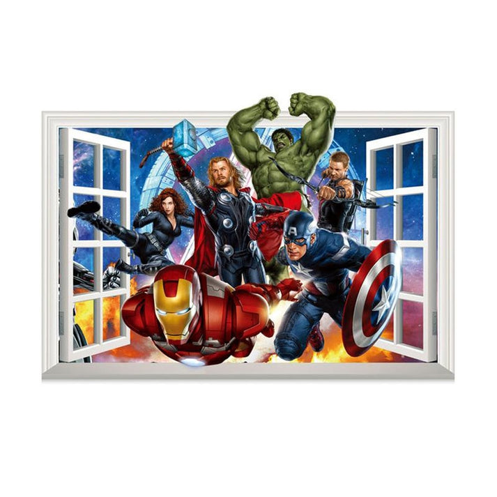 Τρισδιαστατα Αυτοκολλητα Τοιχου Avengers 3D Αυτοκόλλητα με σουπερ ήρωες ...